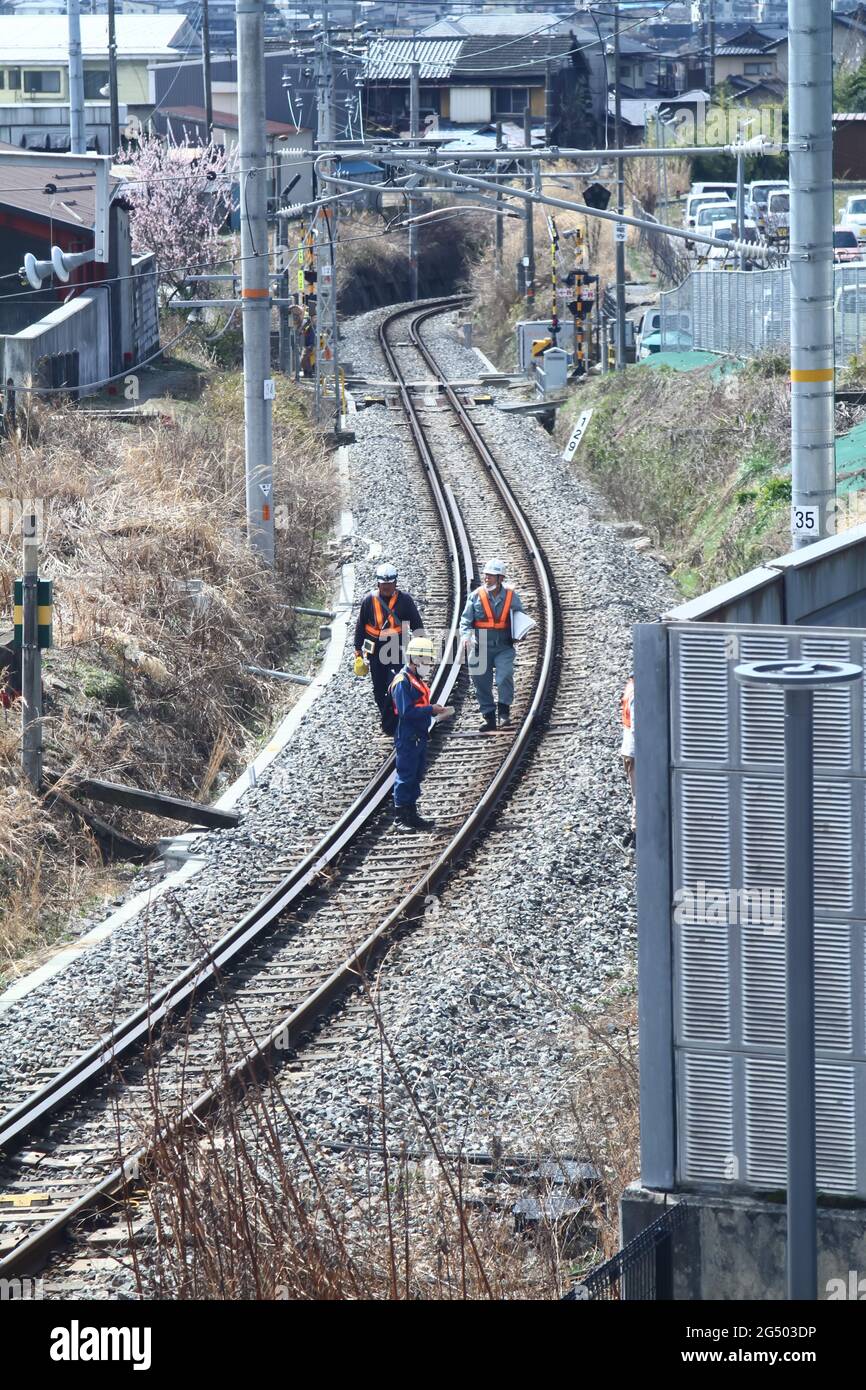 Rail workers japan hi-res stock photography and images - Alamy