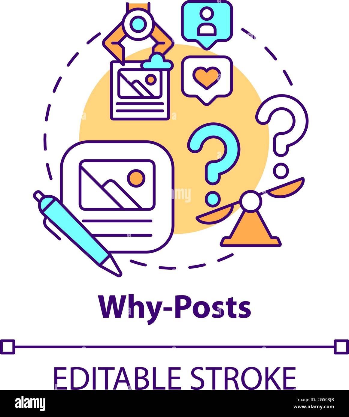 Why-posts concept icon Stock Vector Image & Art - Alamy