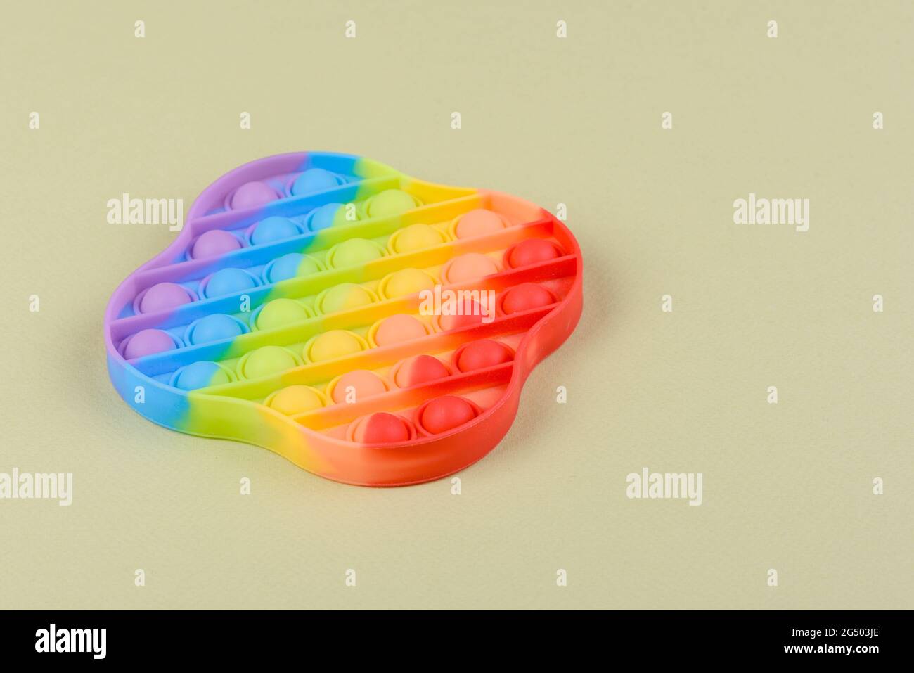 Bright colorful children's toy made of silicone designed to relieve ...