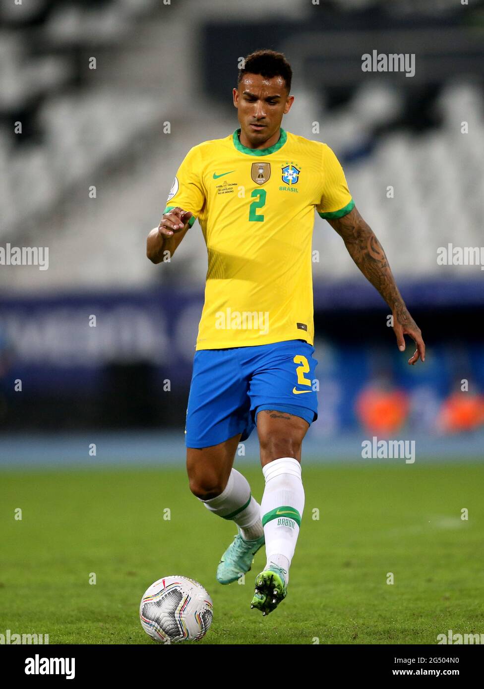 RIO DE JANEIRO, BRAZIL - JUNE 23: Danilo of Brazil in action ,during ...