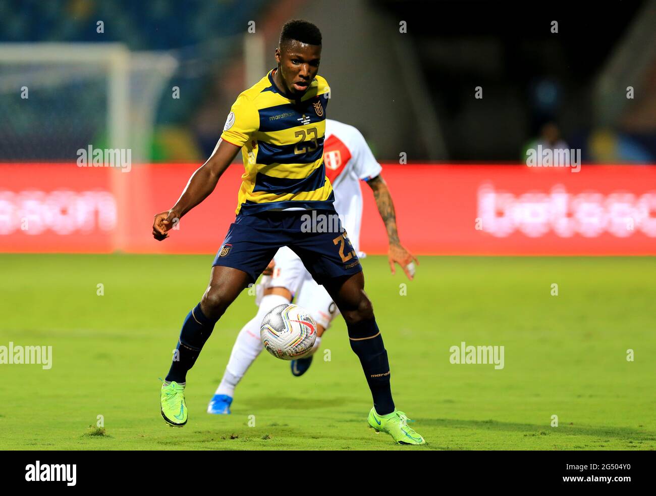 GOIANIA, BRAZIL - JUNE 23: Moises Caicedo of Ecuador in action ,during ...