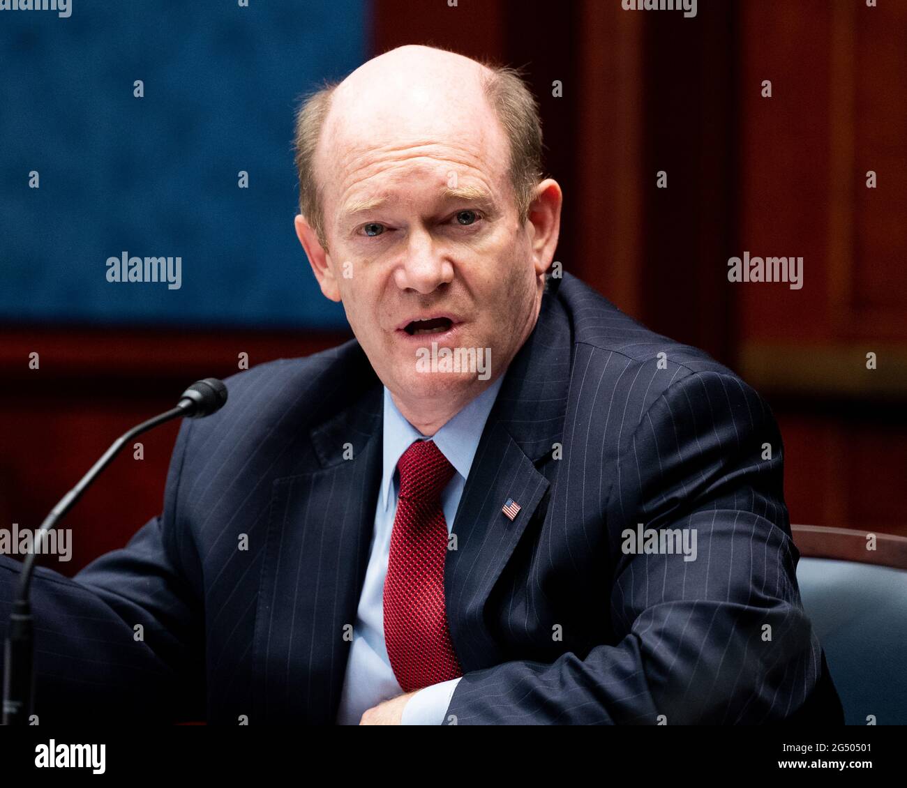 Washington, United States. 23rd June, 2021. U.S. Senator Chris Coons (D ...