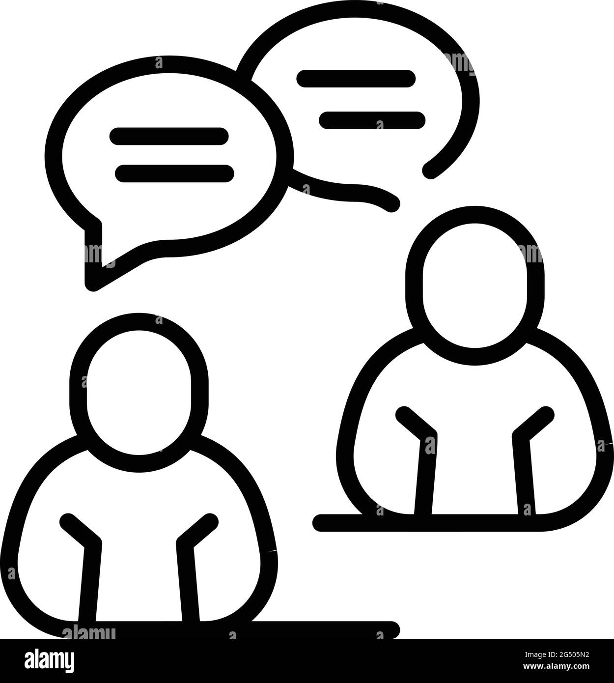 Work group chat icon. Outline Work group chat vector icon for web ...