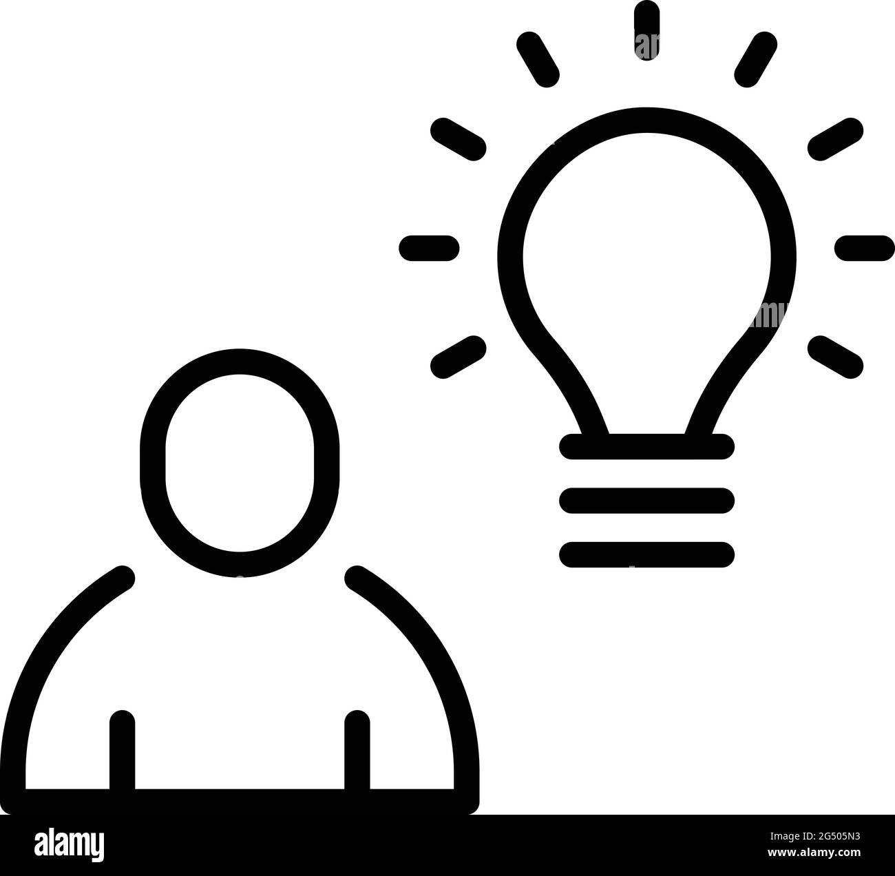 Late work idea icon. Outline Late work idea vector icon for web design ...
