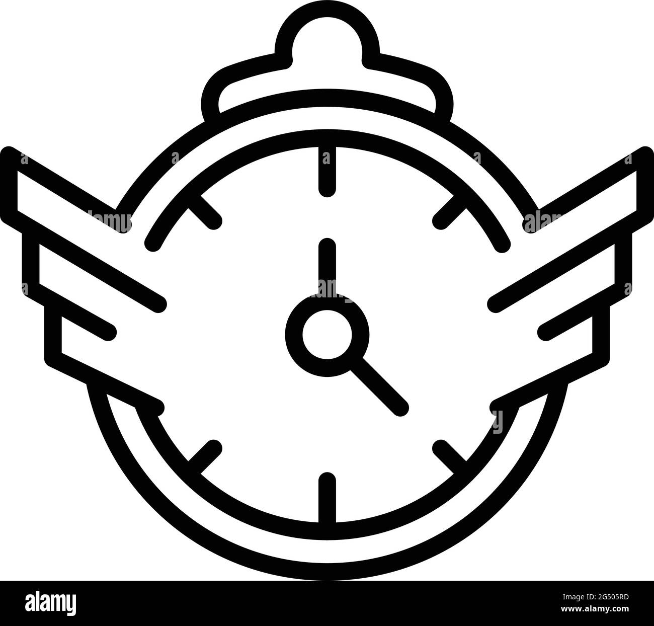 Person work fast time icon. Outline Person work fast time vector icon ...