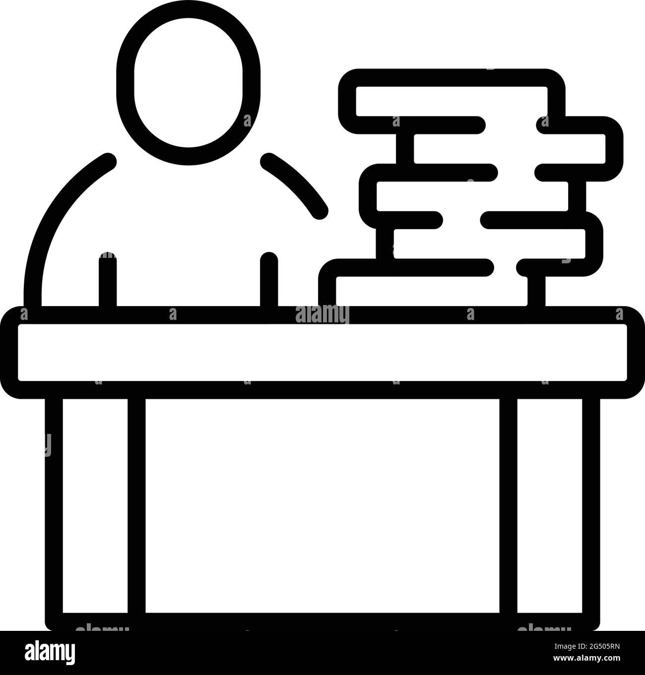 Home desktop work icon. Outline Home desktop work vector icon for web ...