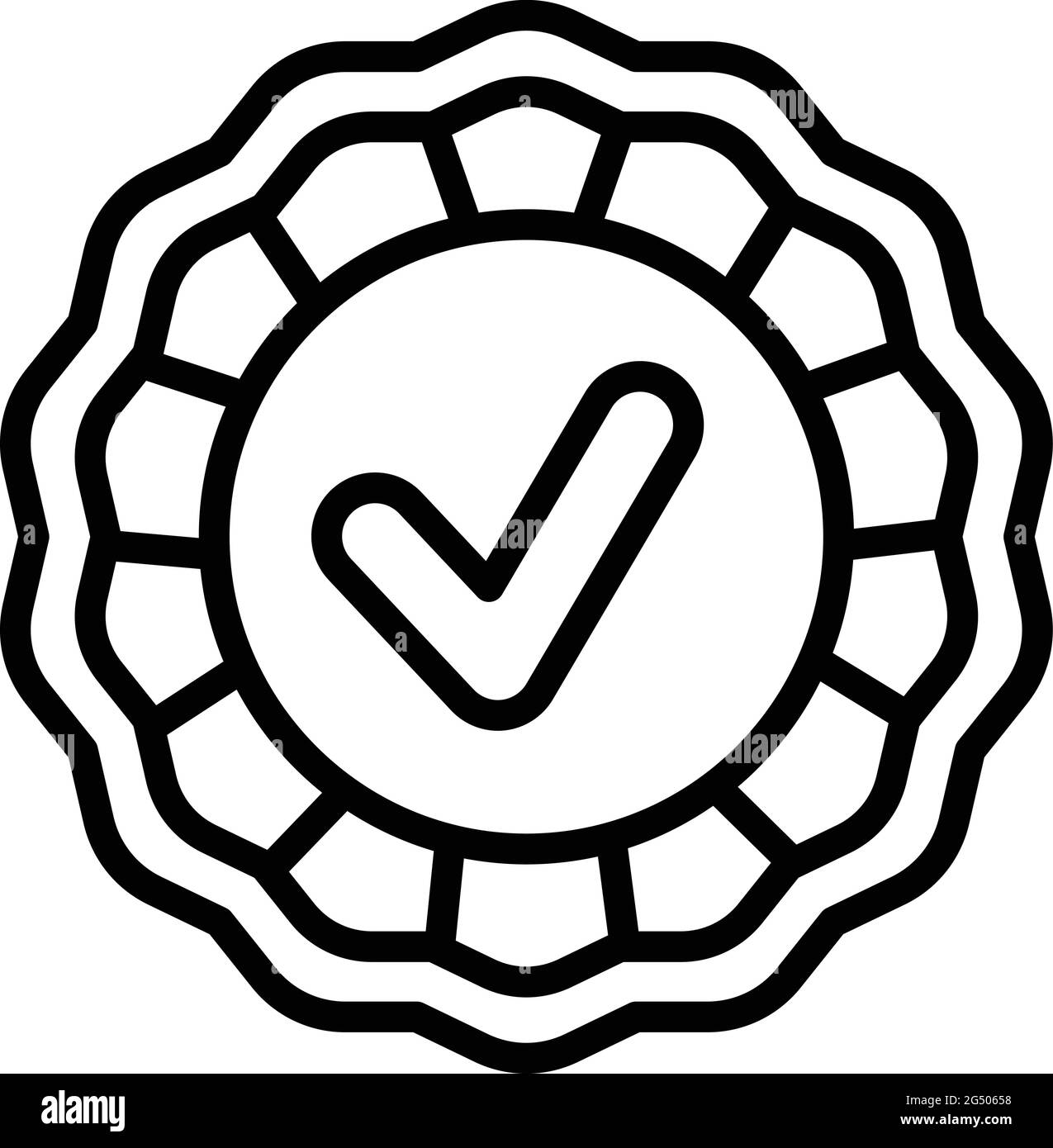 Regulated products emblem icon. Outline Regulated products emblem ...