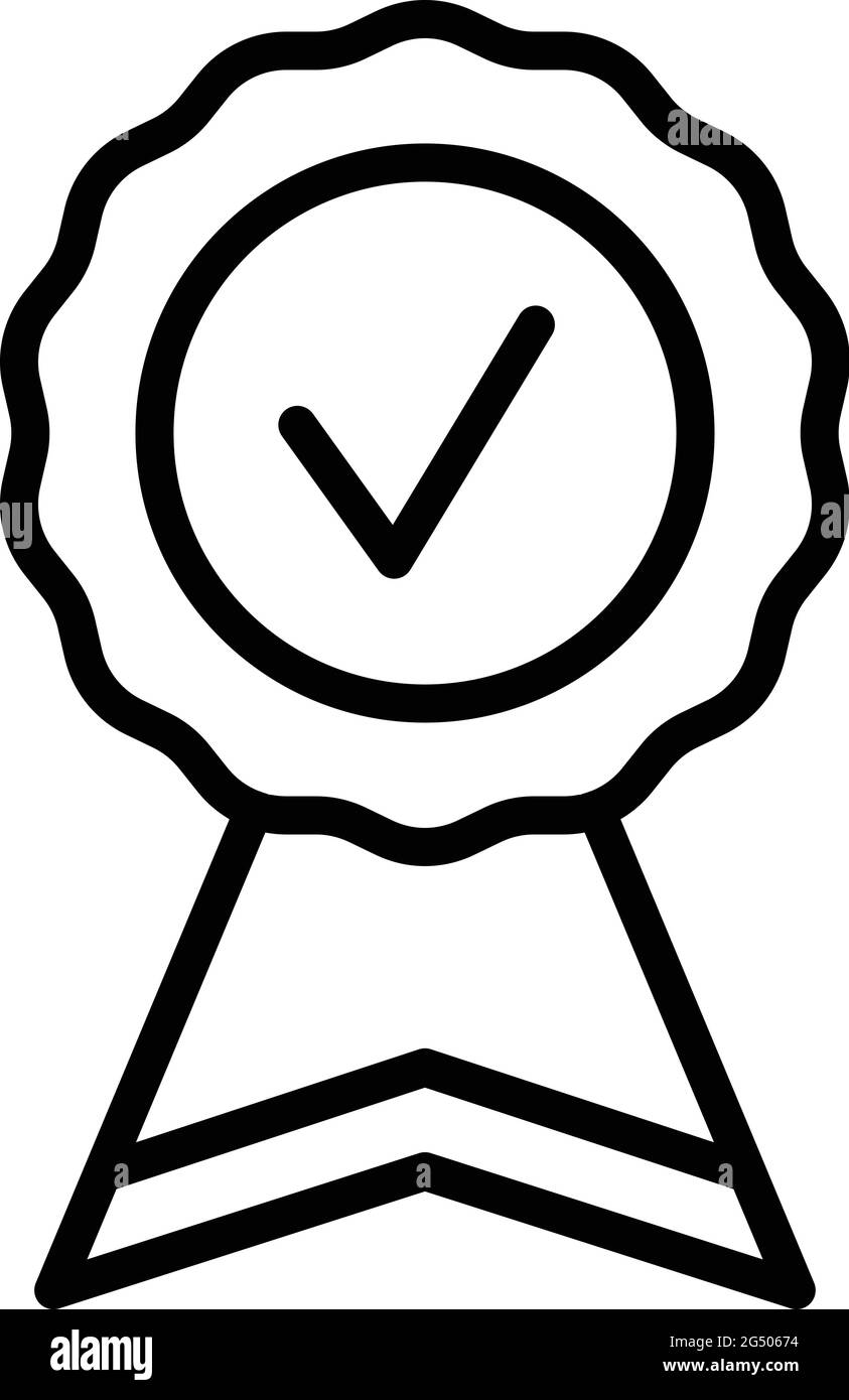 Regulated products paper emblem icon. Outline Regulated products paper ...