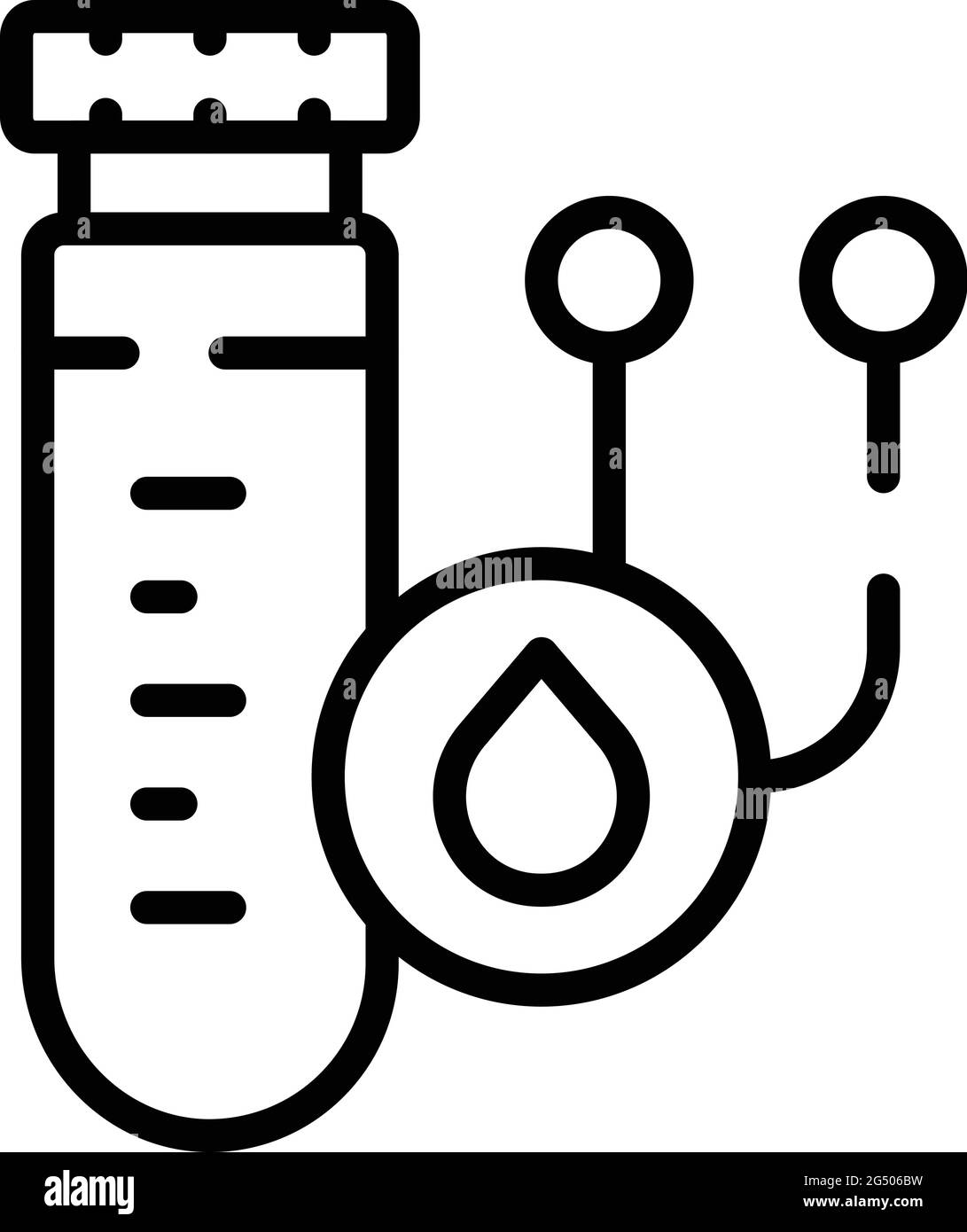 Regulated products quality test tube icon. Outline Regulated products ...