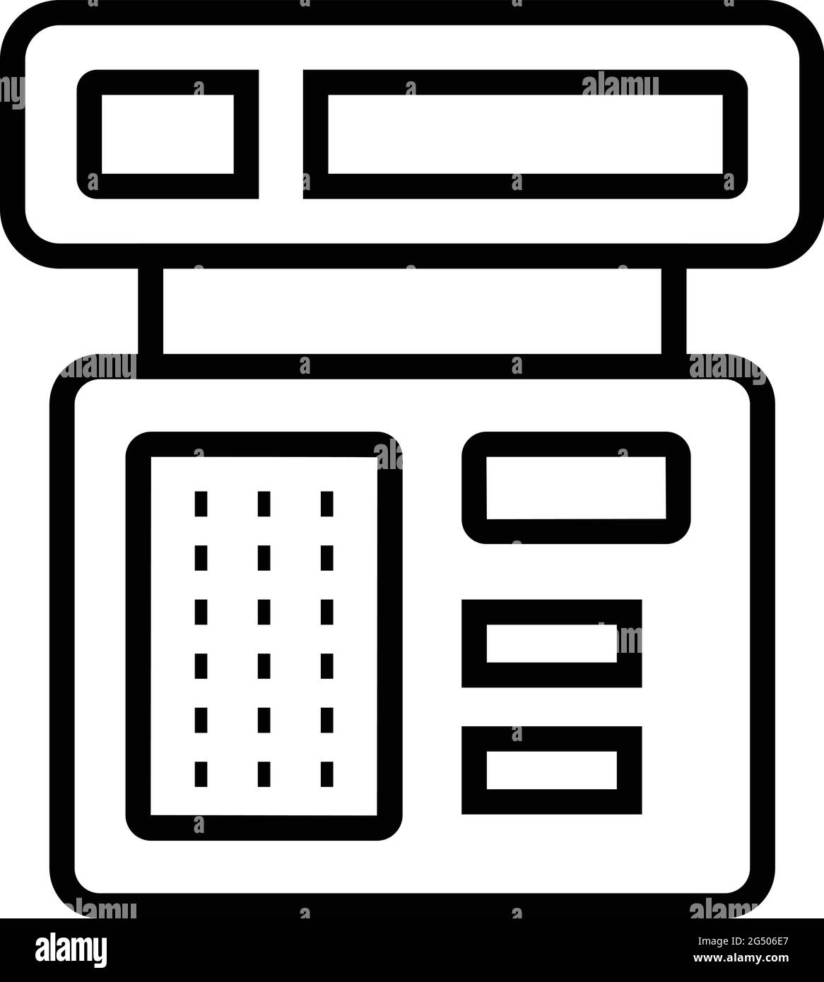 Subway ticket device icon. Outline Subway ticket device vector icon for ...