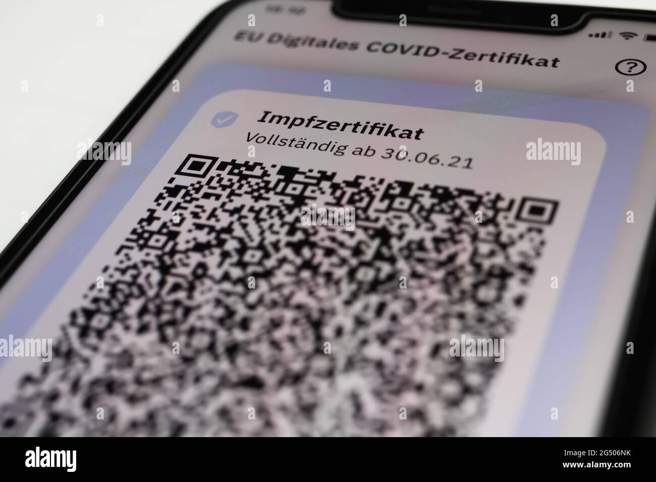 Viersen, Germany - June 24. 2021: Closeup of mobile phone screen with ...