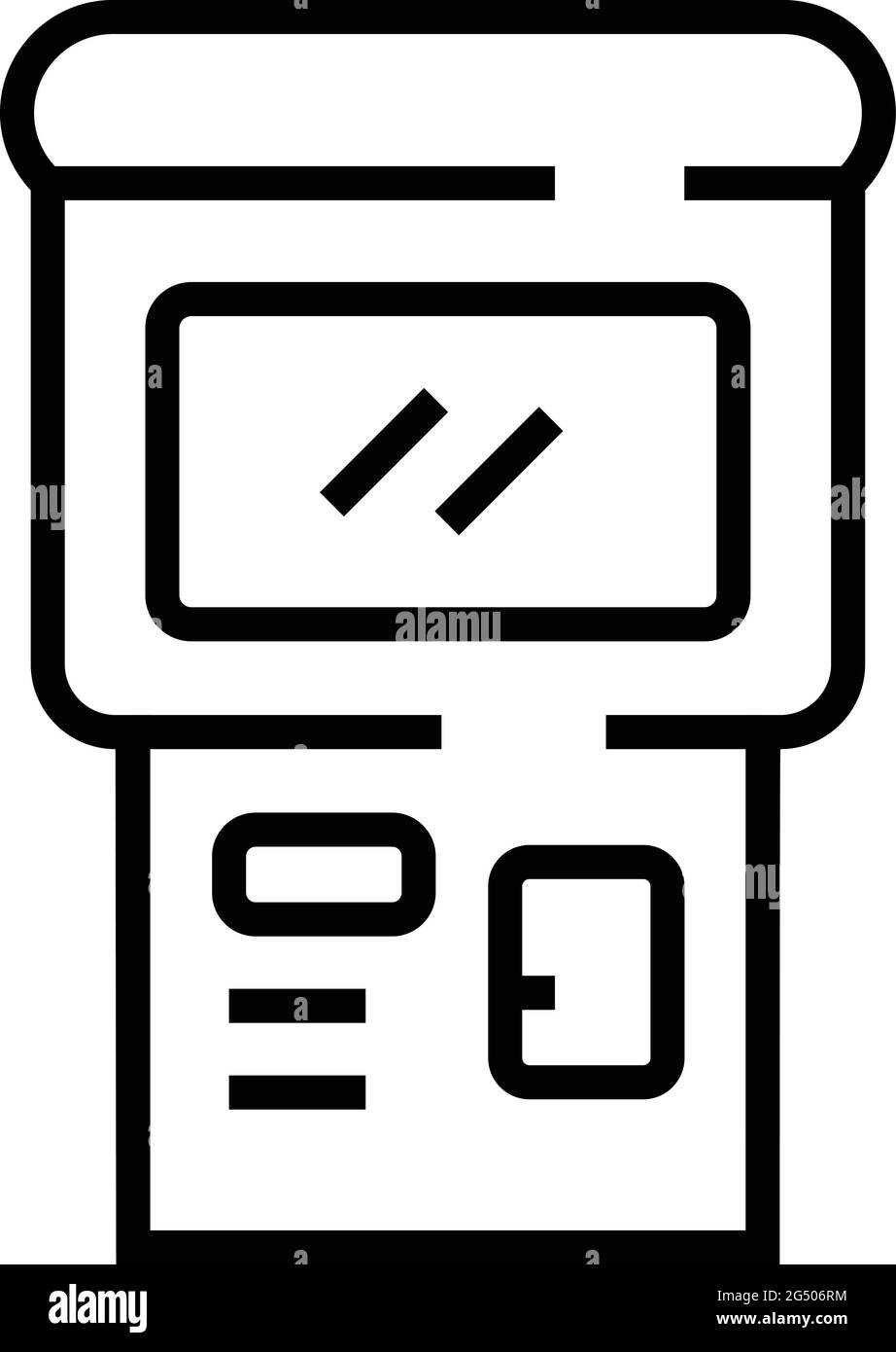 Subway ticket icon. Outline Subway ticket vector icon for web design ...