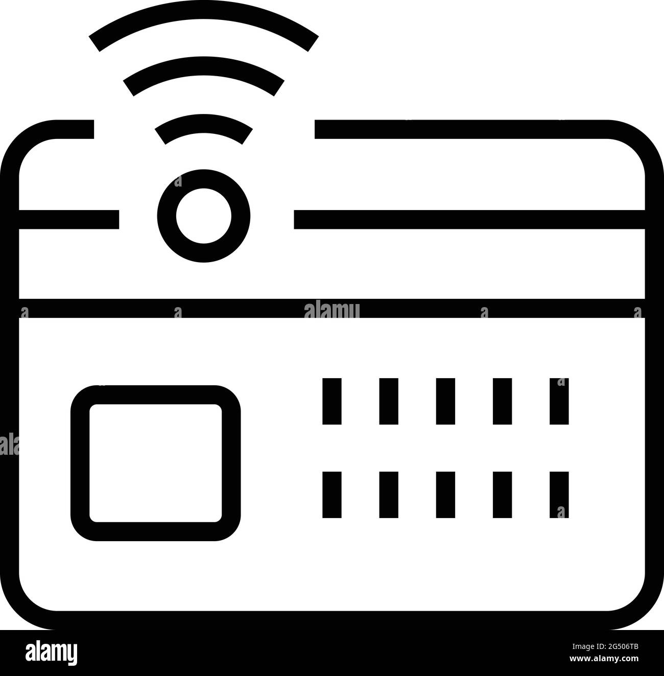 Subway card ticket icon. Outline Subway card ticket vector icon for web ...