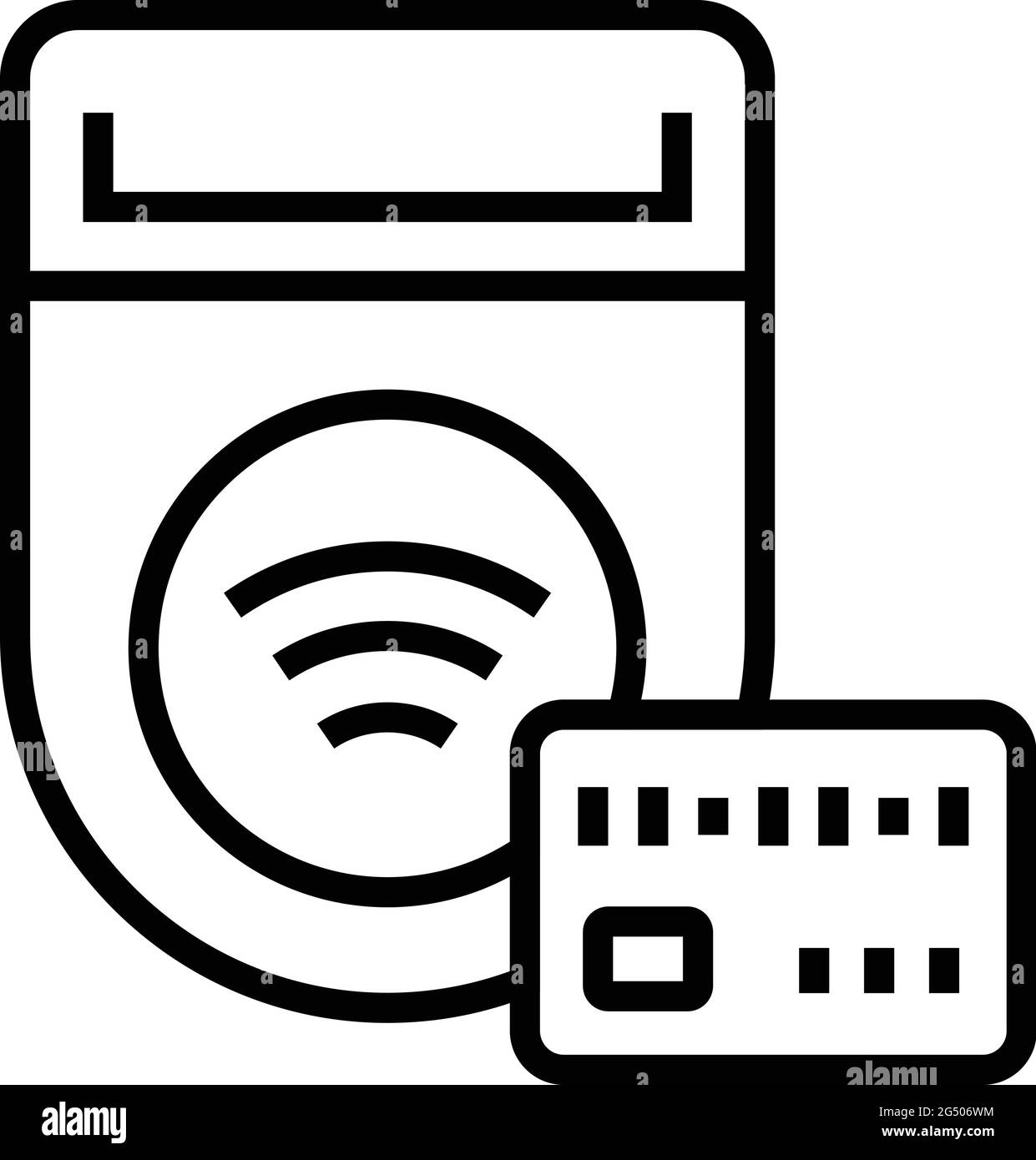 Subway card ticket icon. Outline Subway card ticket vector icon for web ...