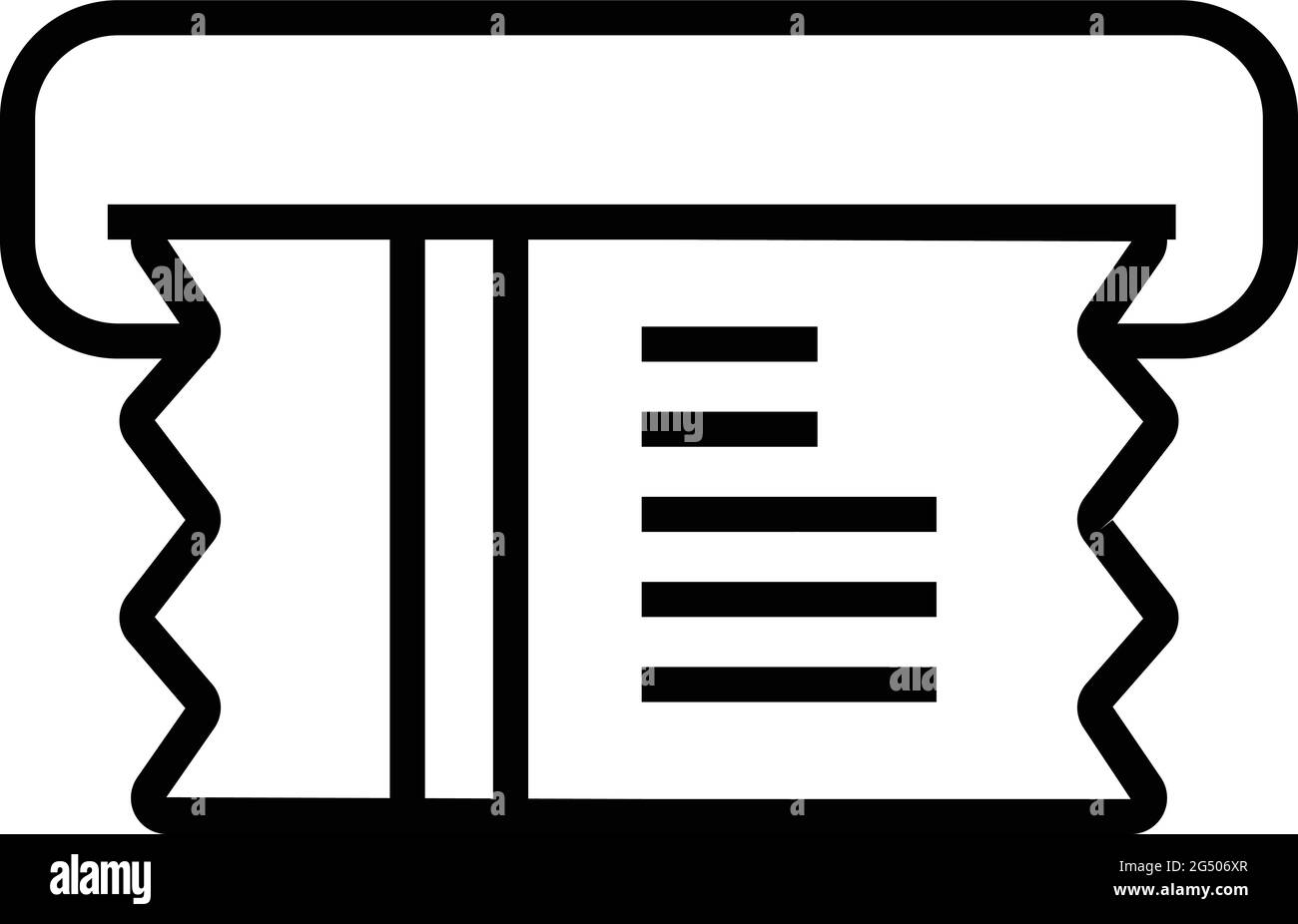Metro train ticket icon. Outline Metro train ticket vector icon for web ...