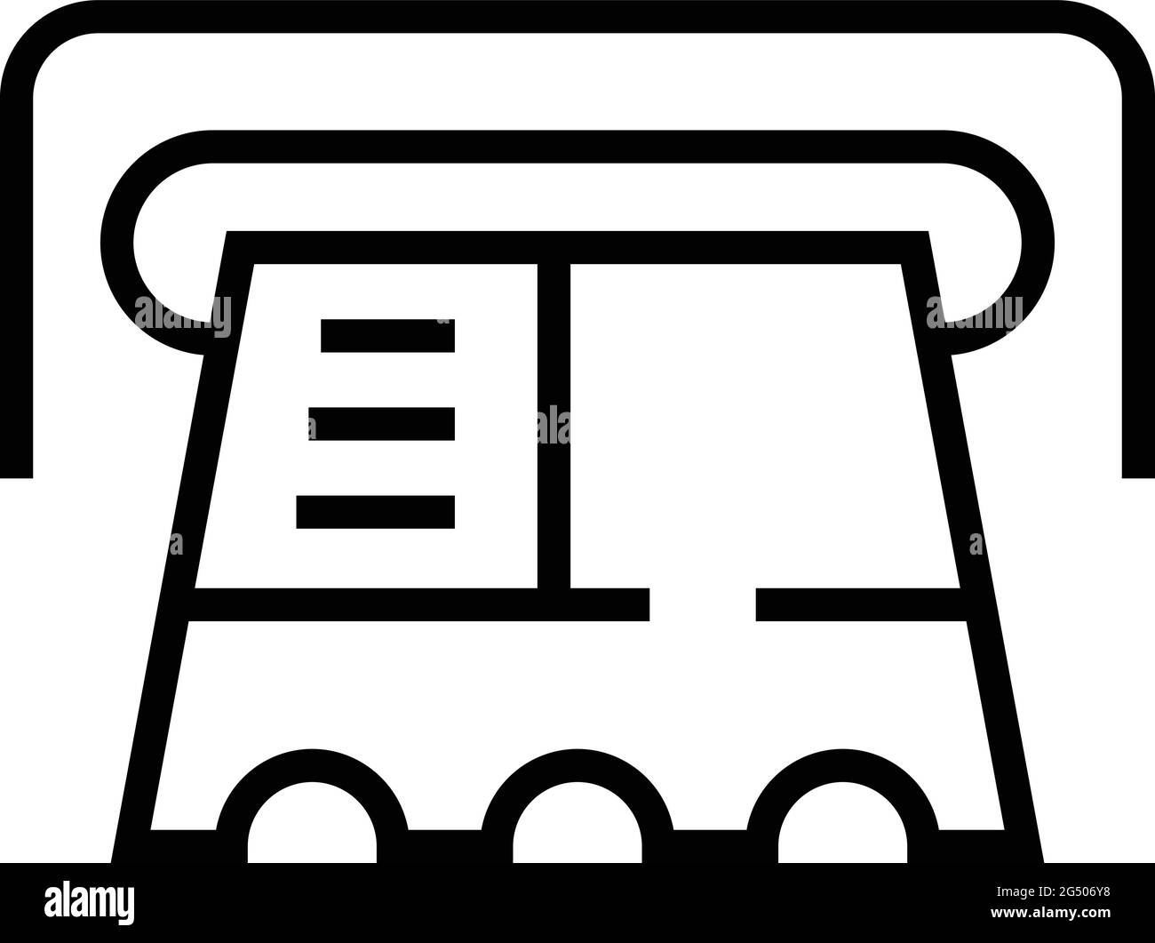 Metro ticket icon. Outline Metro ticket vector icon for web design ...