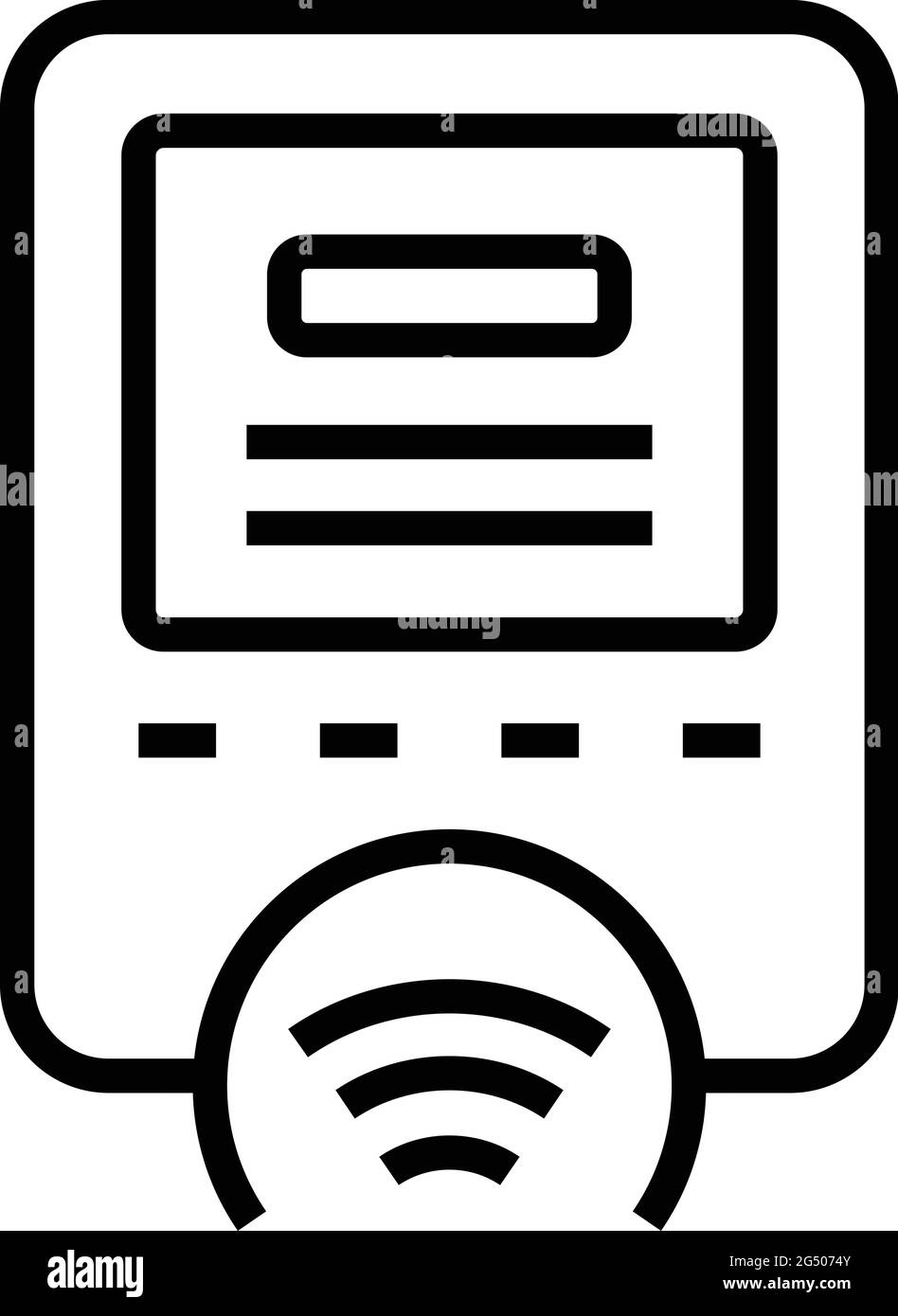 Metro ticket device icon. Outline Metro ticket device vector icon for ...