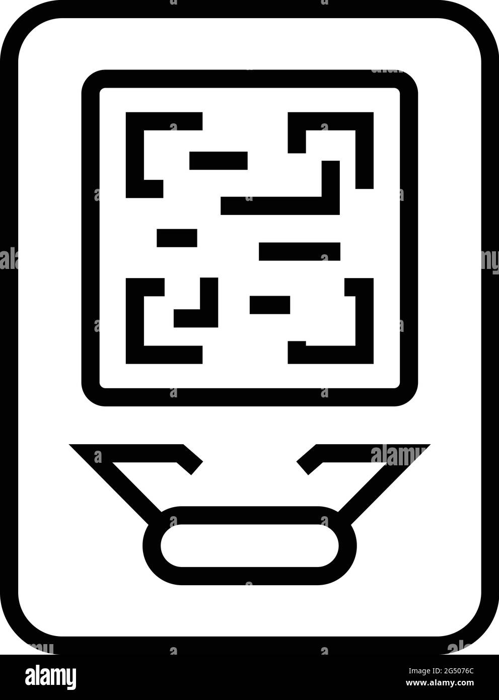 Metro ticket qr code icon. Outline Metro ticket qr code vector icon for ...