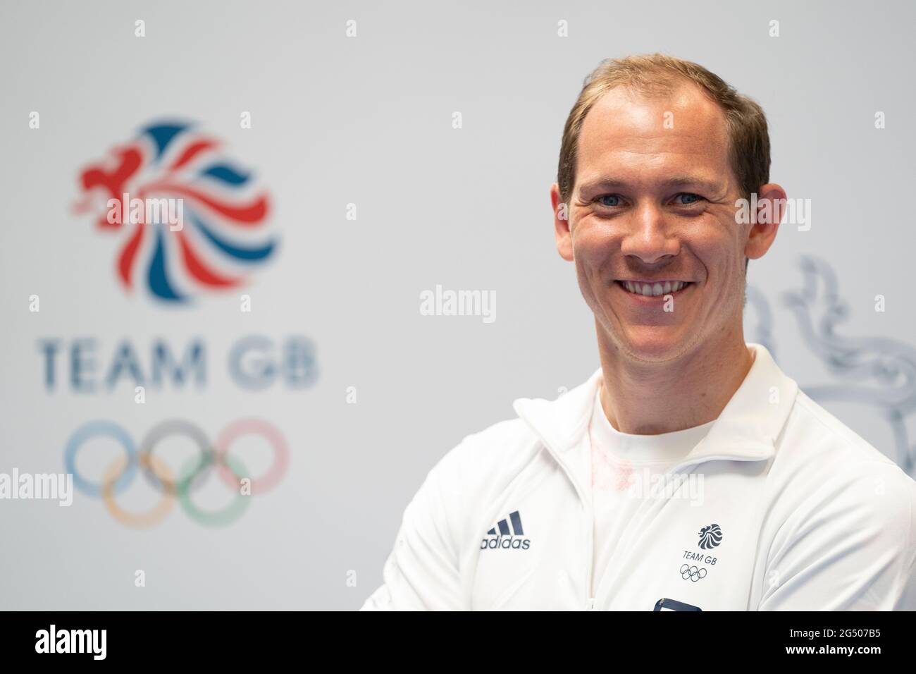 Thomas Toolis during the kitting out session for the Tokyo Olympics ...