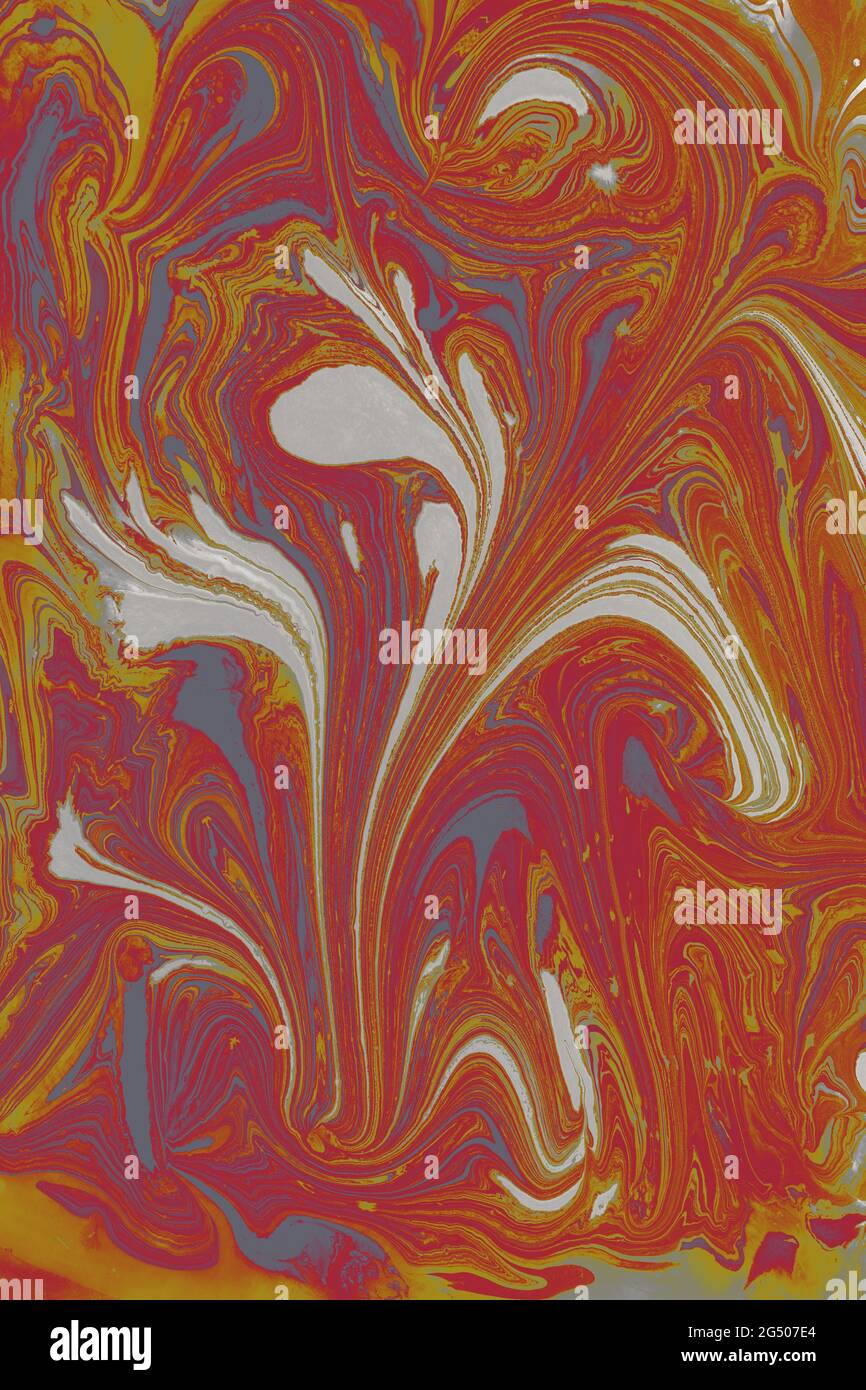 Vertical shot of the mixture of the beautiful colors of paint Stock ...