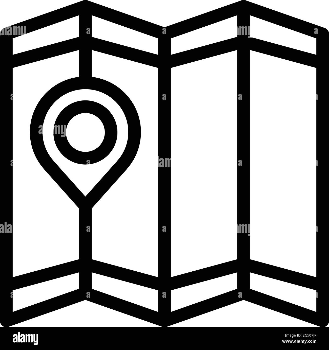 Expedition map icon. Outline Expedition map vector icon for web design ...