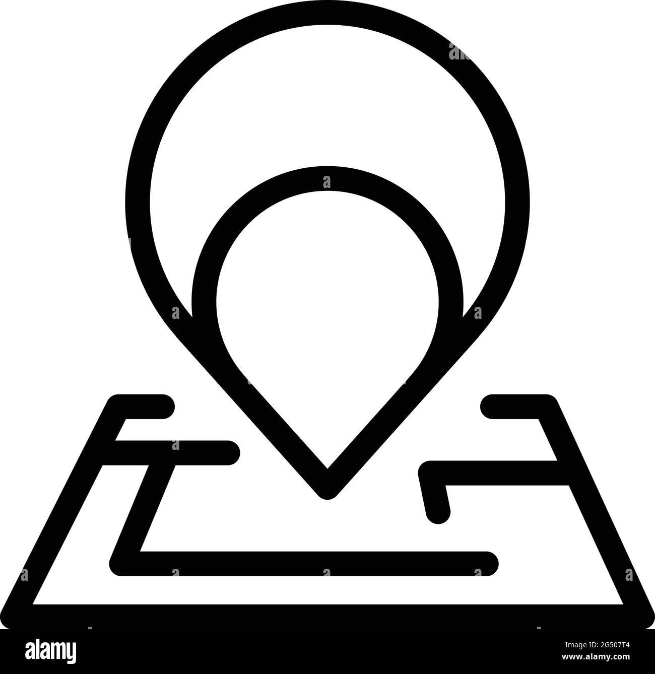 Expedition location icon. Outline Expedition location vector icon for ...