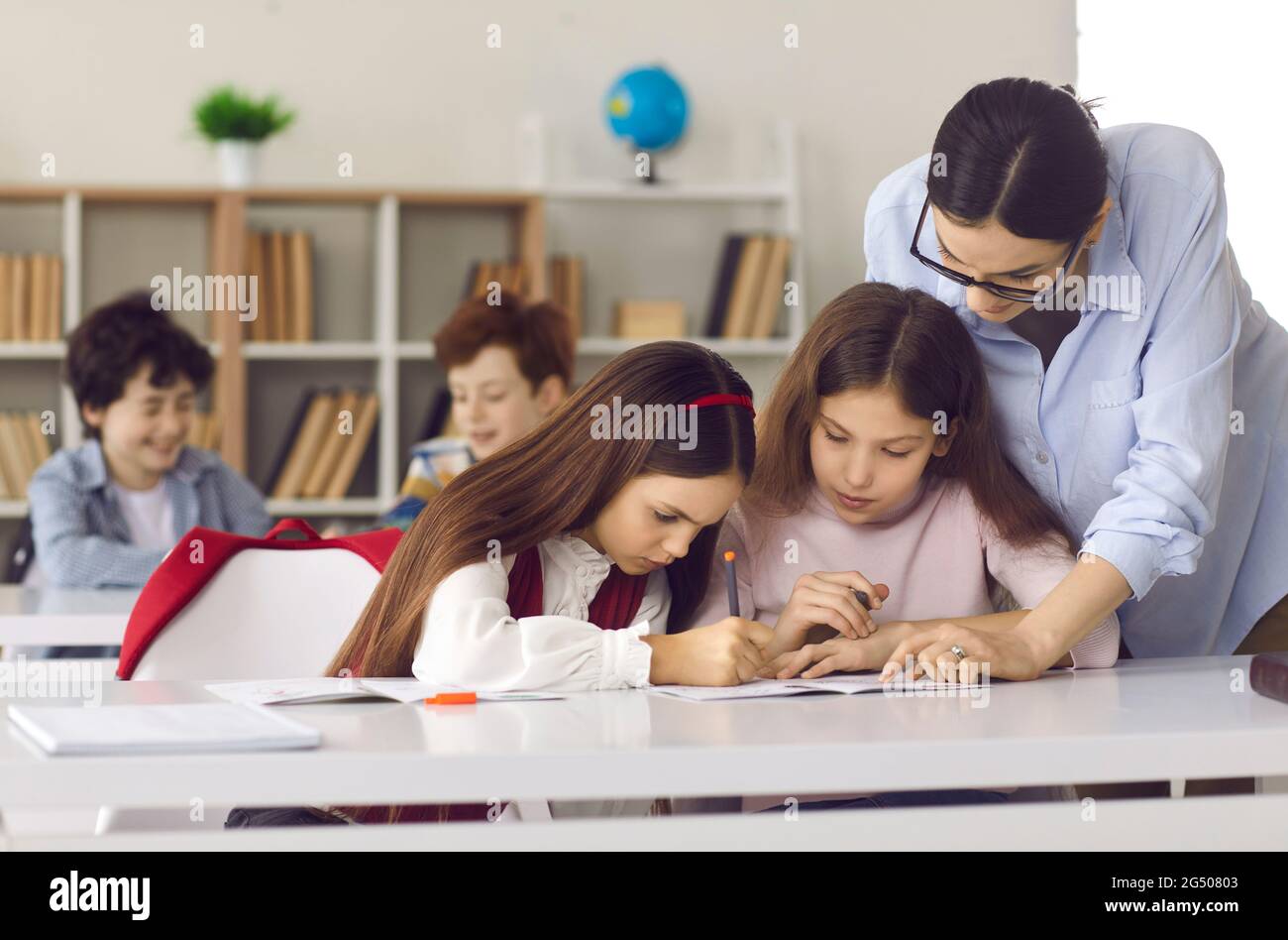 Lesson female studying hi-res stock photography and images - Alamy