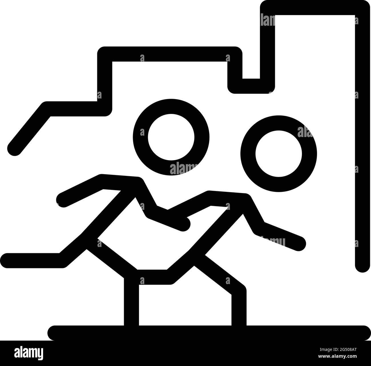 Runner city icon. Outline Runner city vector icon for web design ...