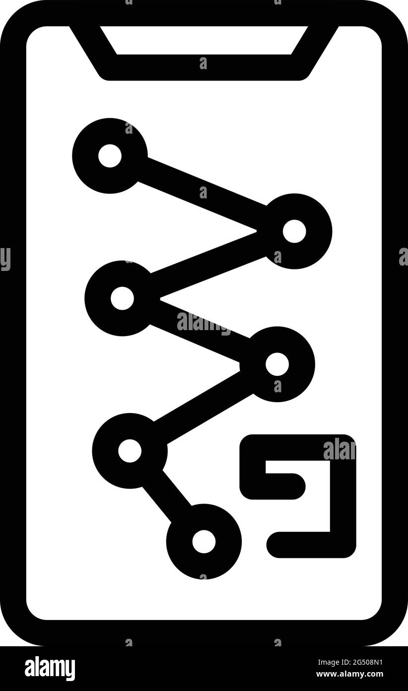 Runner smartphone app icon. Outline Runner smartphone app vector icon ...