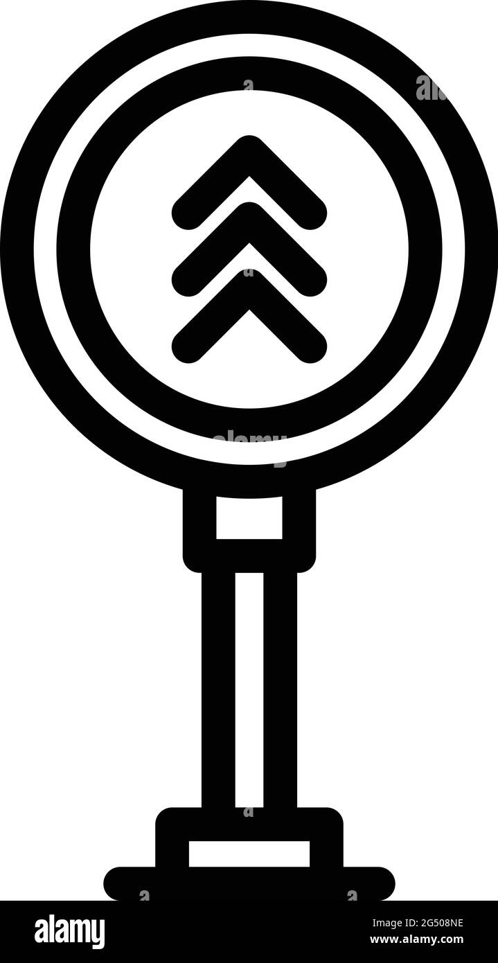 Runner road sign icon. Outline Runner road sign vector icon for web ...