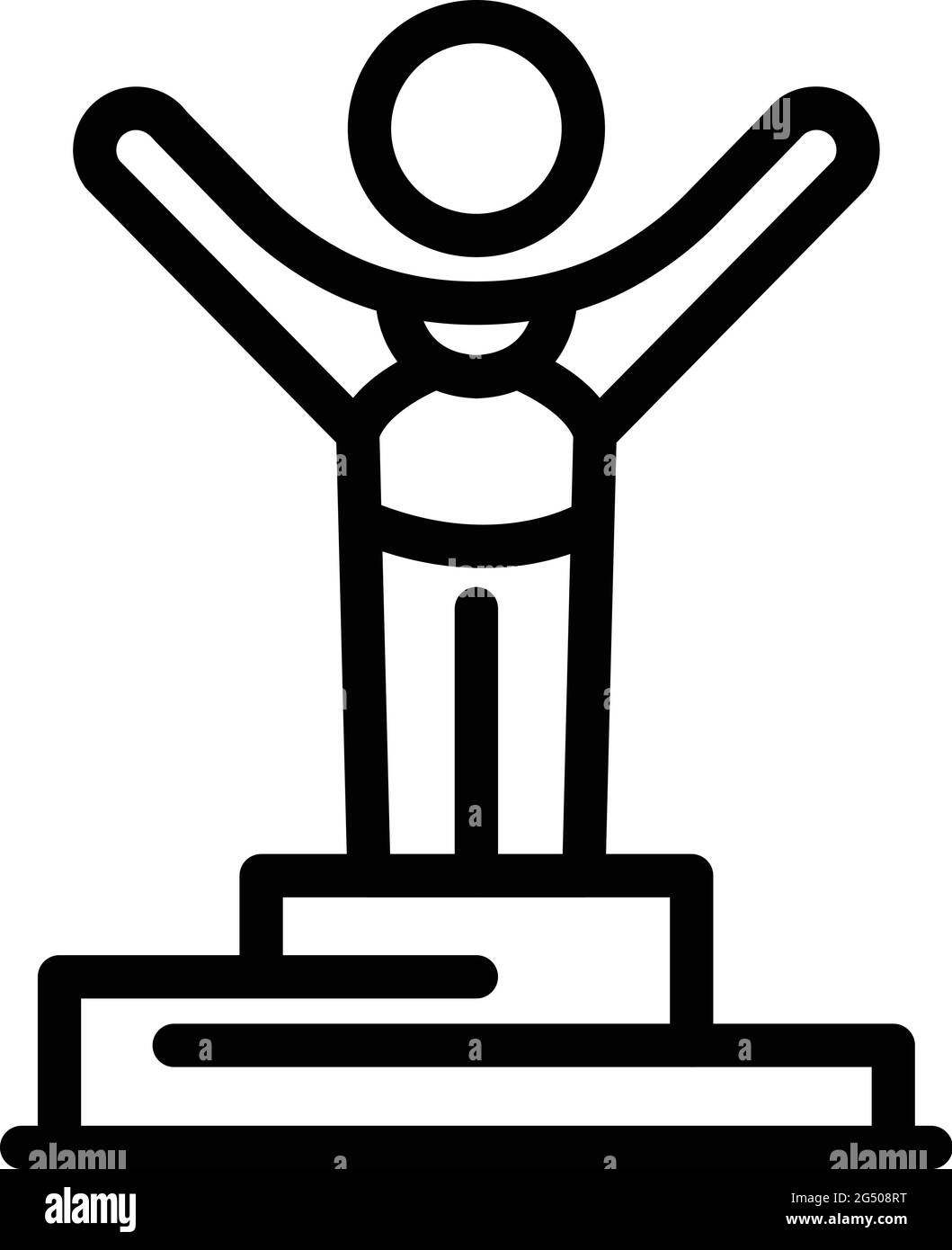 Runner winner icon. Outline Runner winner vector icon for web design ...