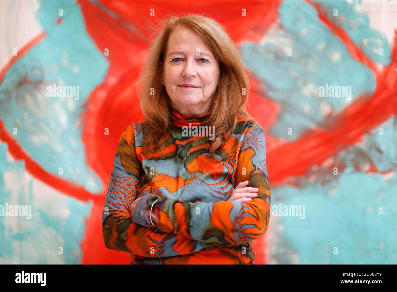 Artist, Vivian Suter poses for a portrait during the press release of ...