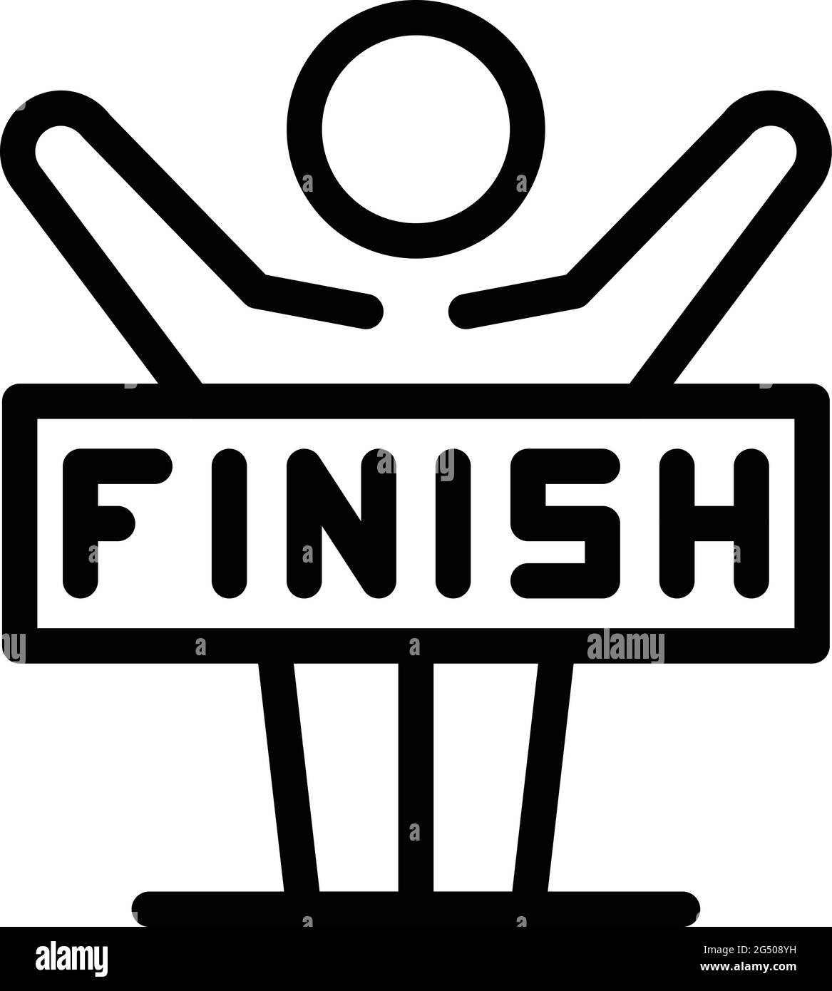 Runner finish winner icon. Outline Runner finish winner vector icon for ...