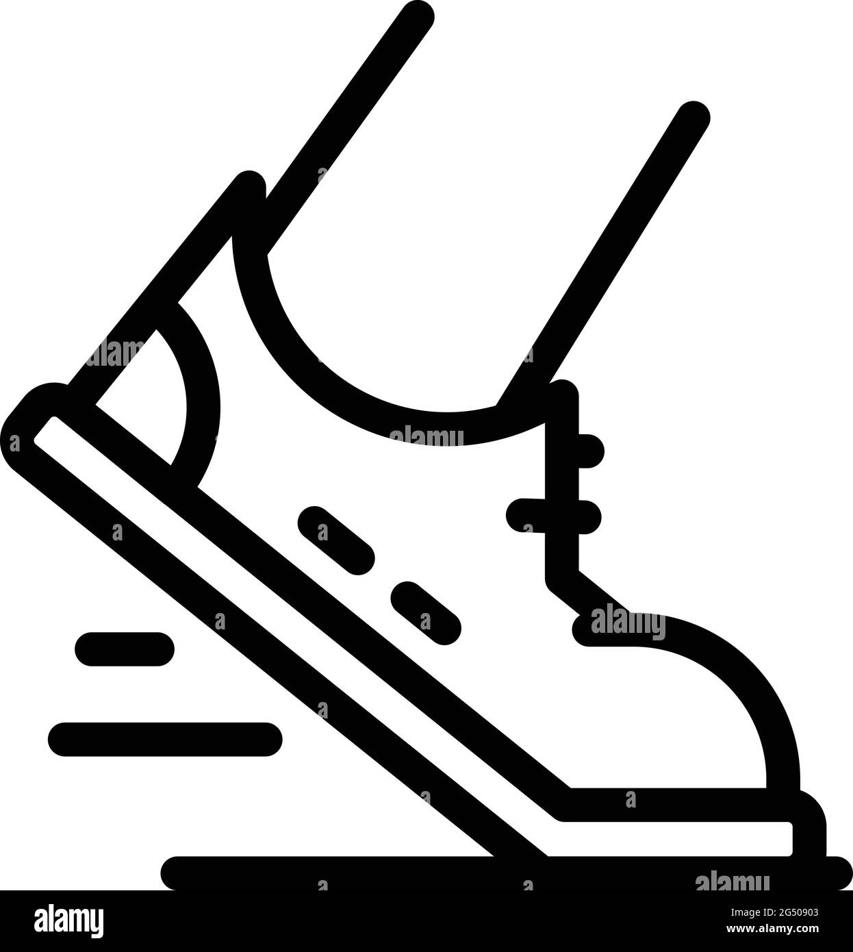 Runner start icon. Outline Runner start vector icon for web design ...