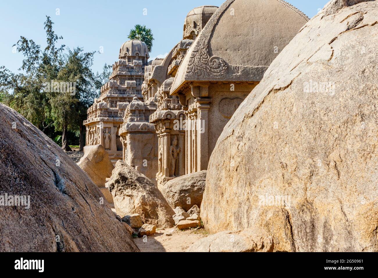 Pancha Rathas (Five Rathas) of Mamallapuram, an Unesco World Heritage ...