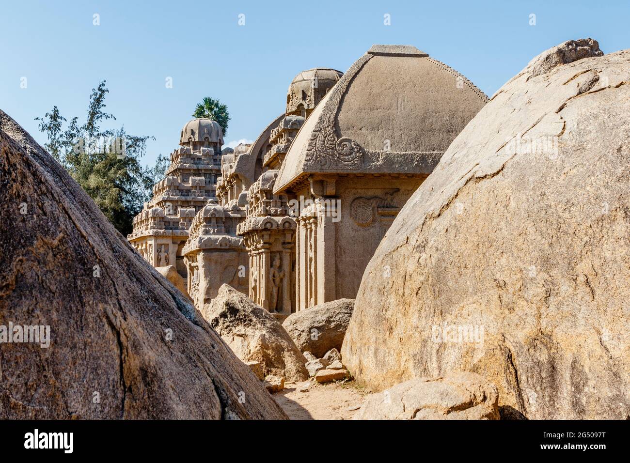Pancha Rathas (Five Rathas) of Mamallapuram, an Unesco World Heritage ...