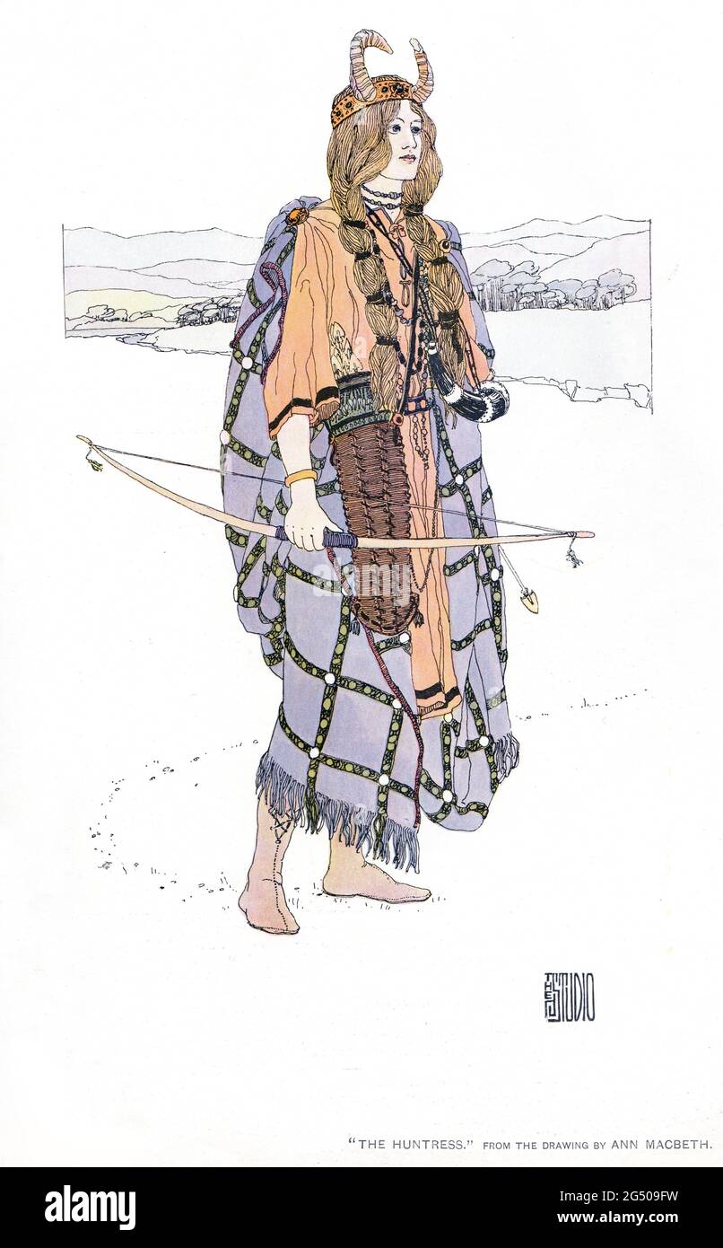 “The Huntress – From the drawing by Ann Macbeth” published in ‘The ...