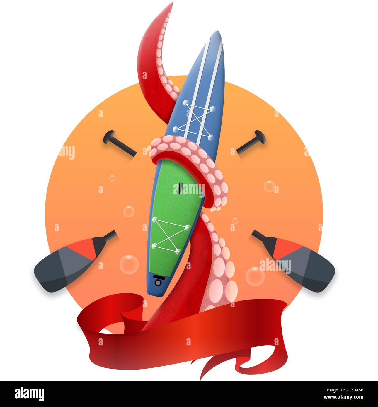 Octopus with surf board hi-res stock photography and images - Alamy