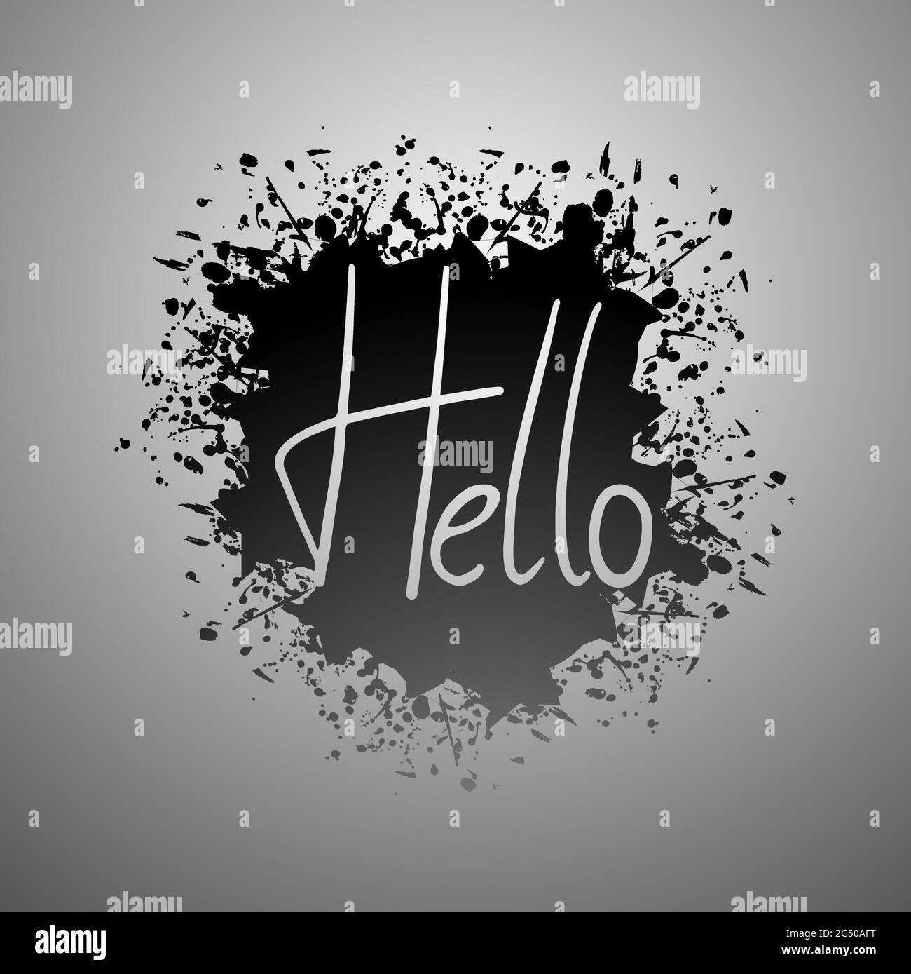 Hello vector vectors Black and White Stock Photos & Images - Alamy