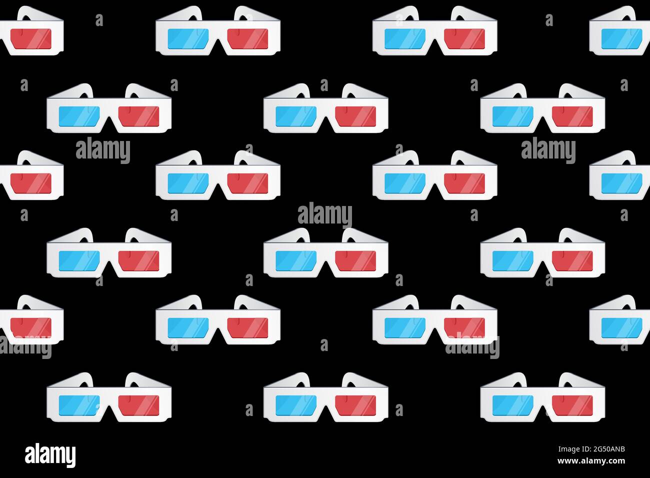 3d cinema glasses pattern hi-res stock photography and images - Alamy