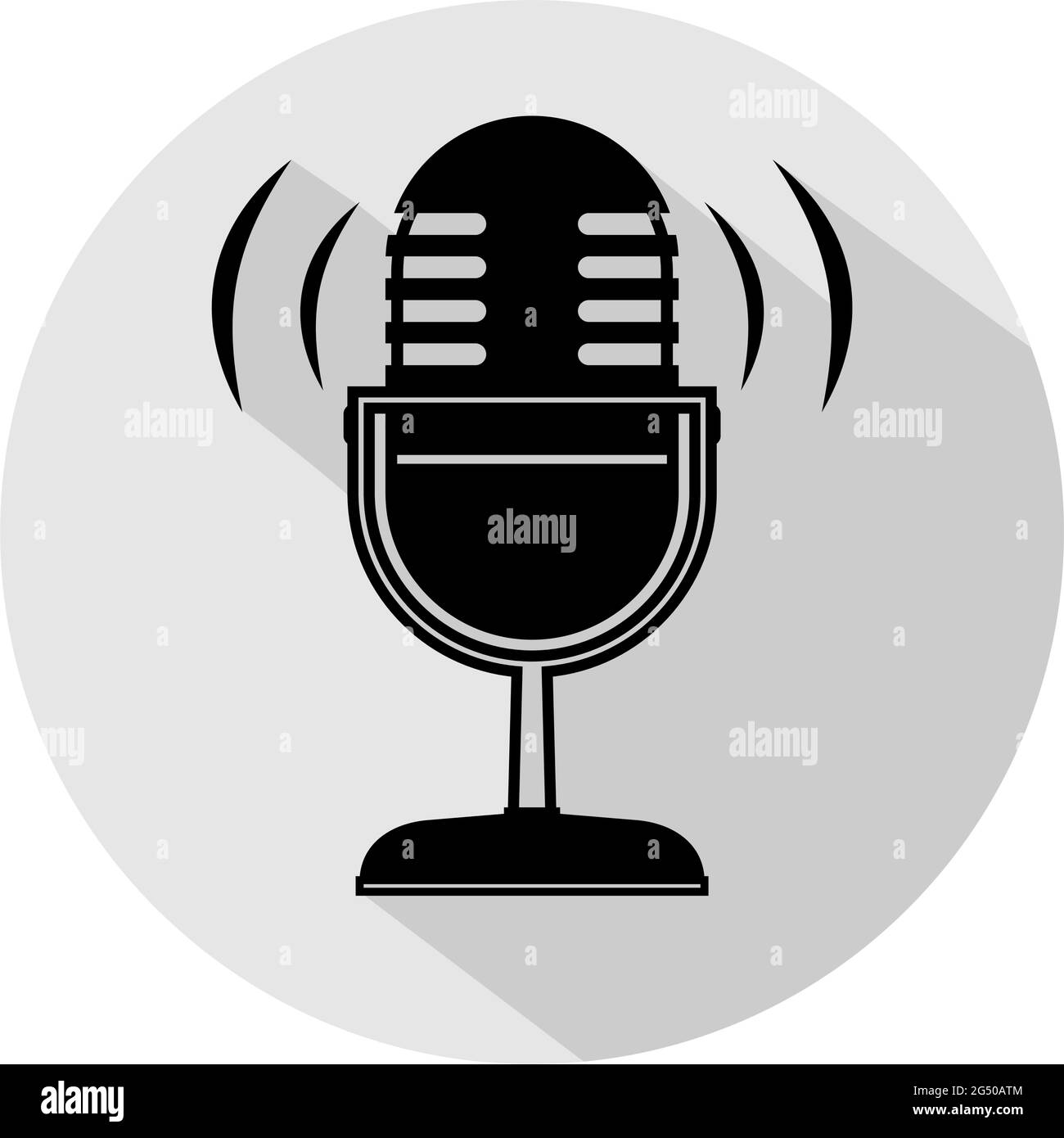 Microphone icon Black and White Stock Photos & Images - Alamy