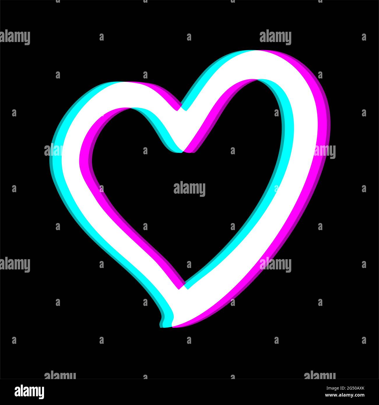 Neon heart art Stock Vector Images - Alamy