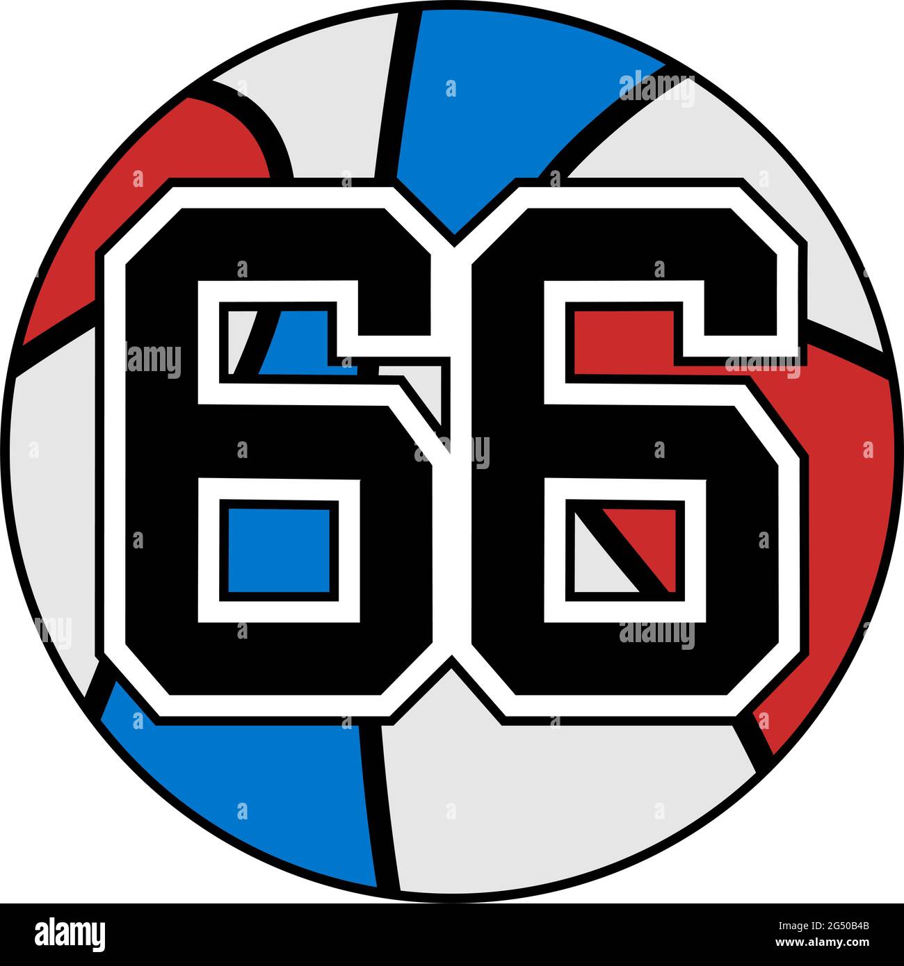 ball of basketball symbol with number 66 Stock Vector Image & Art - Alamy