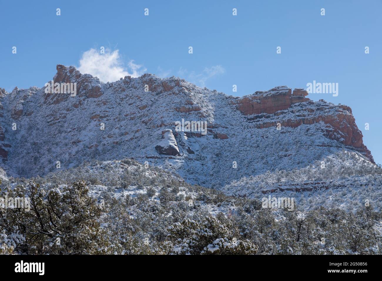 Snow Covered Winter Landscape in Sedona Arizona Stock Photo - Alamy