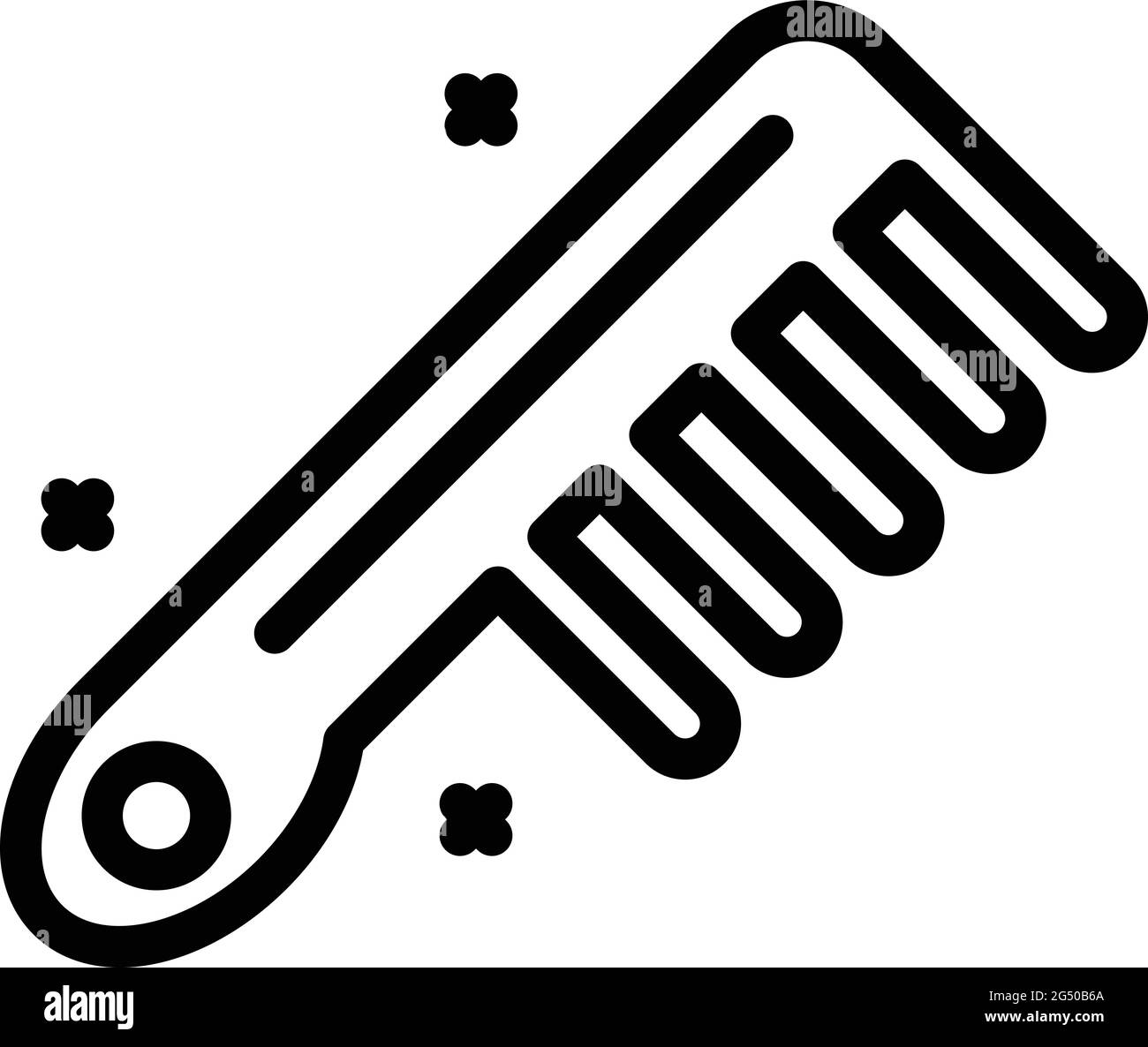 Plastic comb icon. Outline Plastic comb vector icon for web design ...