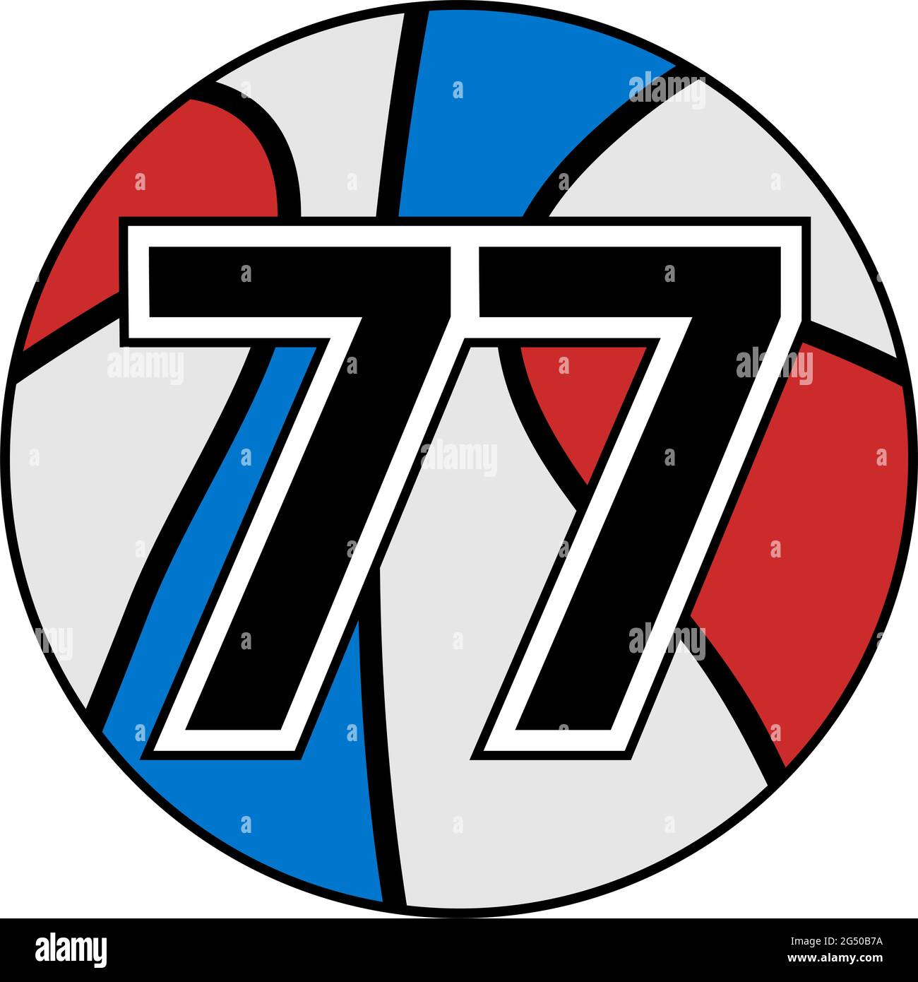 ball of basketball symbol with number 77 Stock Vector Image & Art - Alamy