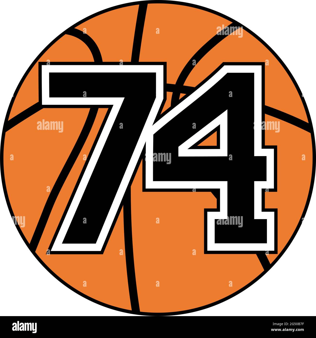 Number 74 Stock Vector Images - Alamy