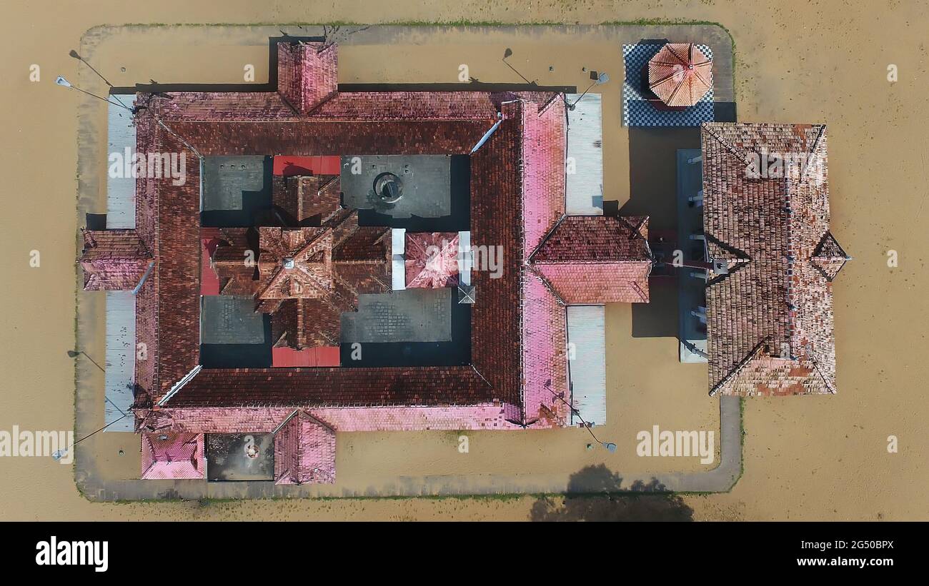 kerala hindu temple drone view Stock Photo - Alamy