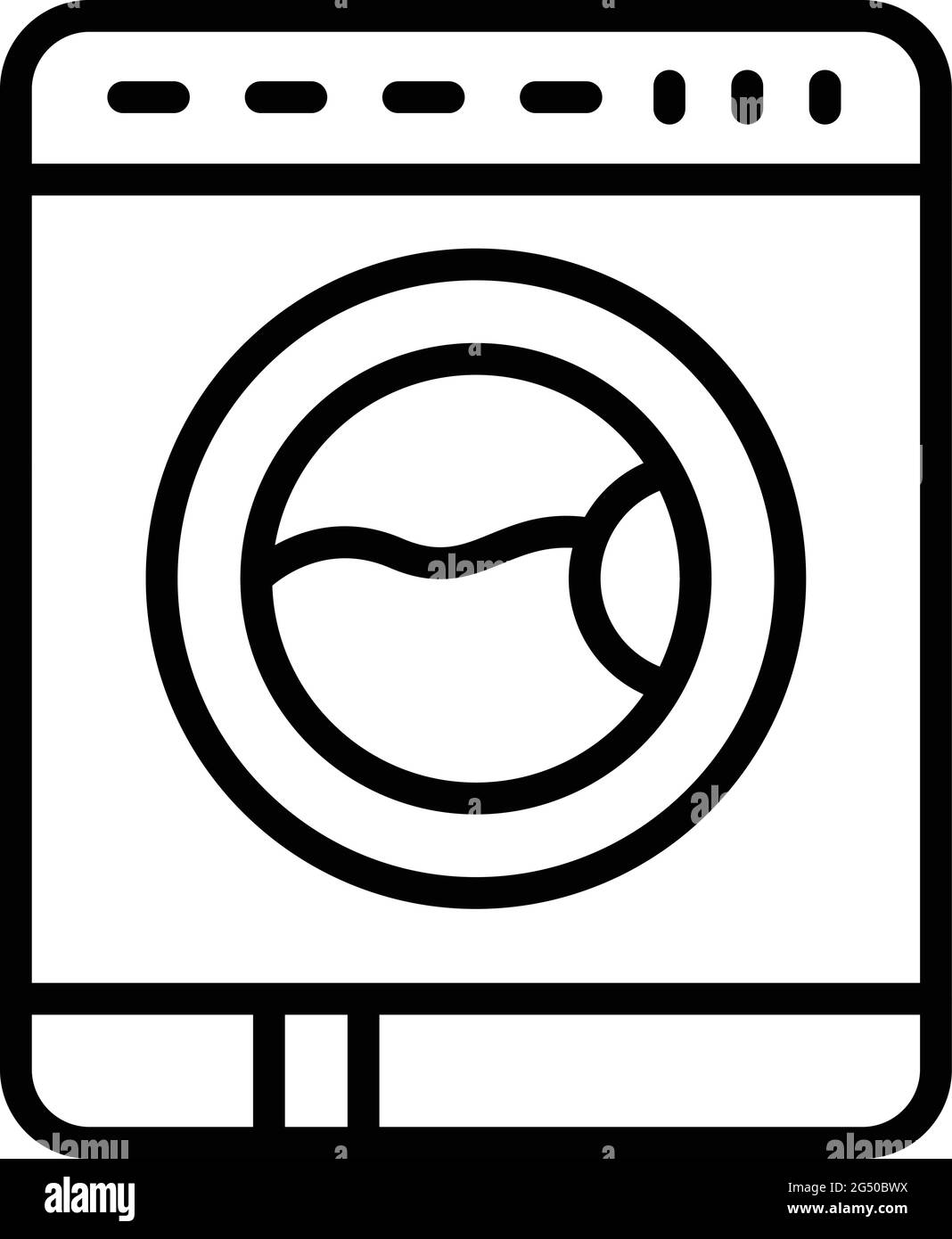 Washing machine icon. Outline Washing machine vector icon for web ...