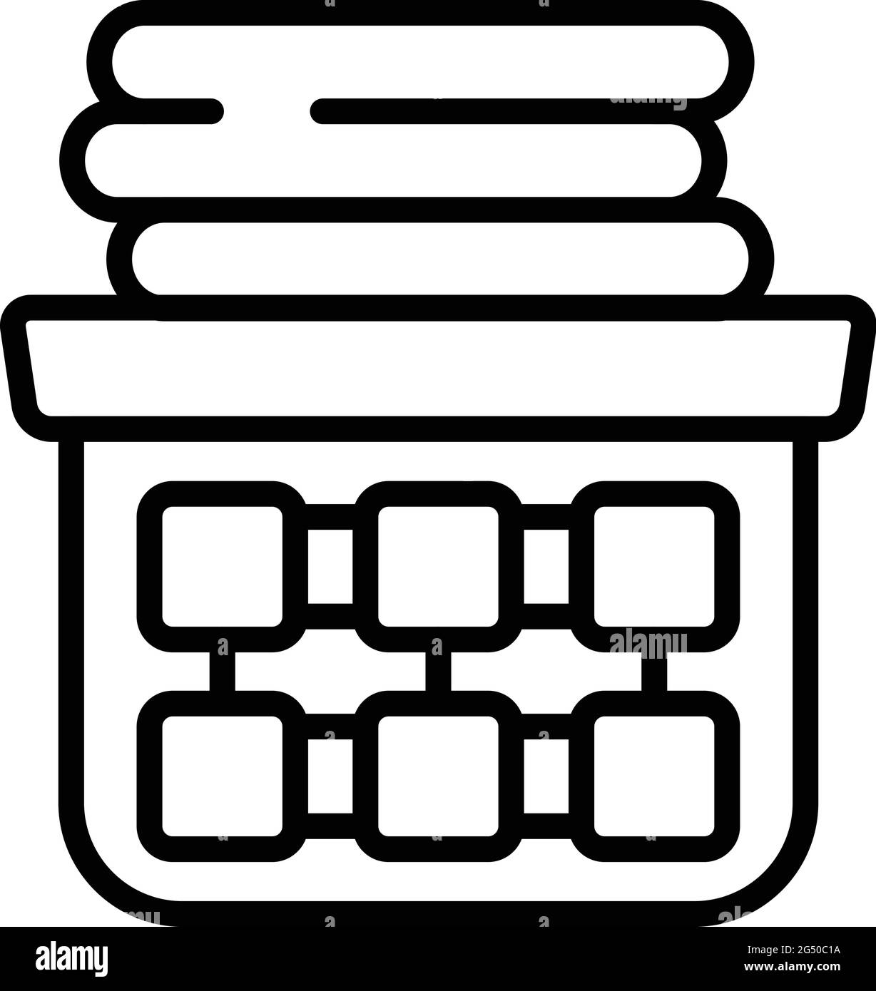 Clean clothes stack icon. Outline Clean clothes stack vector icon for ...